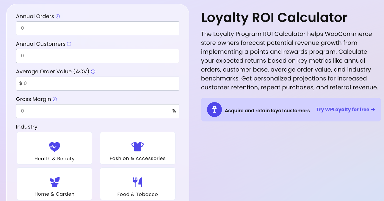 Loyalty Program ROI Calculator - WPLoyalty